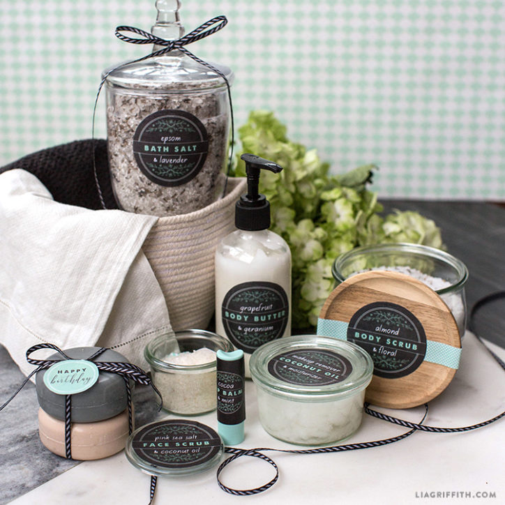 Editable Labels for the Ultimate DIY Spa Kit