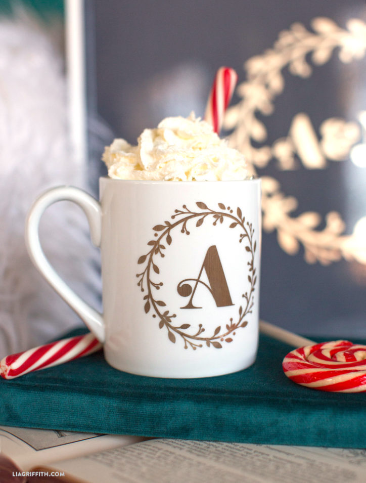 Vinyl Monogram for Holiday Gifts - Lia Griffith