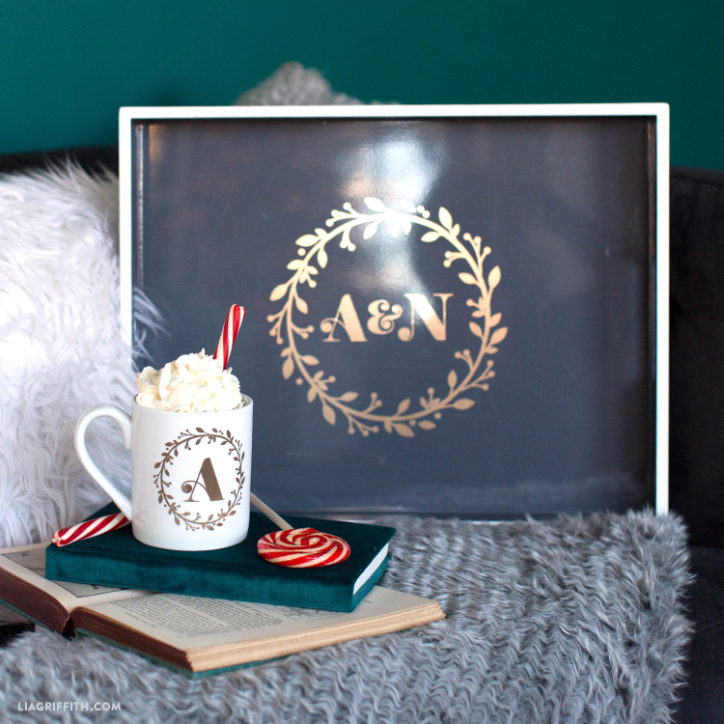 Vinyl Monogram for Holiday Gifts - Lia Griffith