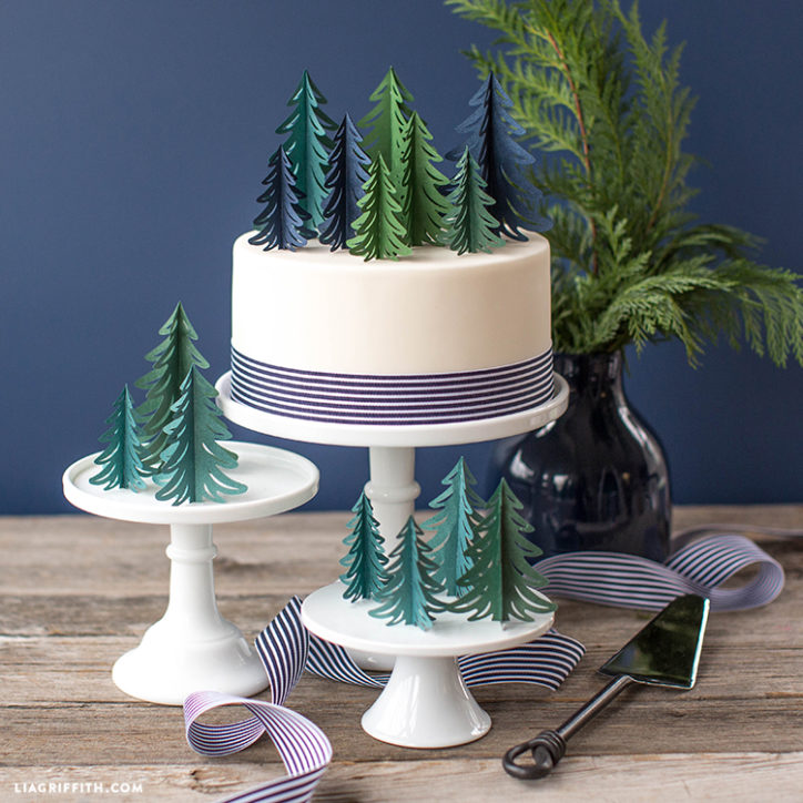 Simple DIY Paper Tree Cake Toppers for Your Birthday Celebration
