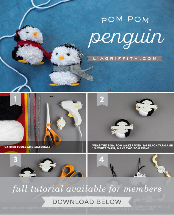 Make Your Own Pom Pom Penguins