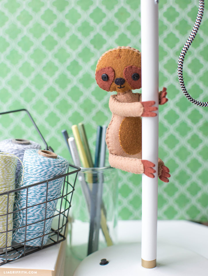 Create a cute felt sloth friend with our easy templates and tutorial