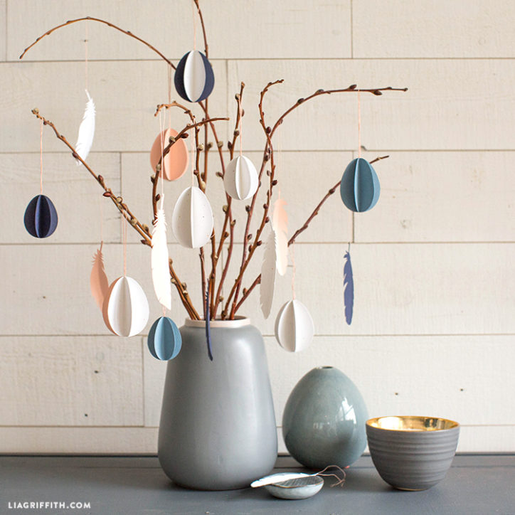 DIY 3D Paper Egg Ornaments for Your Easter Tree