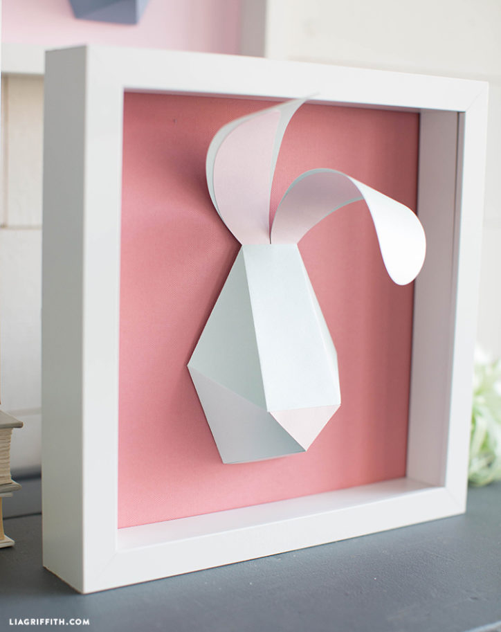 DIY 3D Bunny Artwork to Display in Your Home This Easter