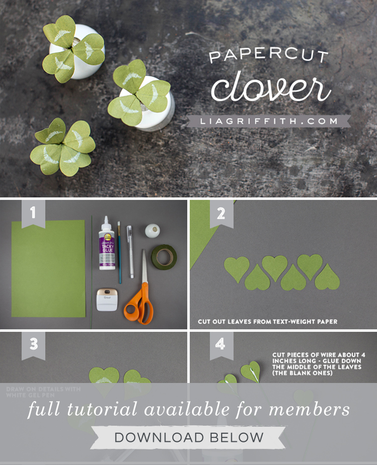 Paper Clover Template & Tutorial - Lia Griffith