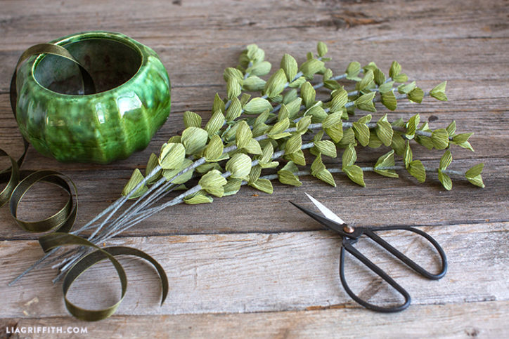 Create Your Own Crepe Paper Eucalyptus Branches
