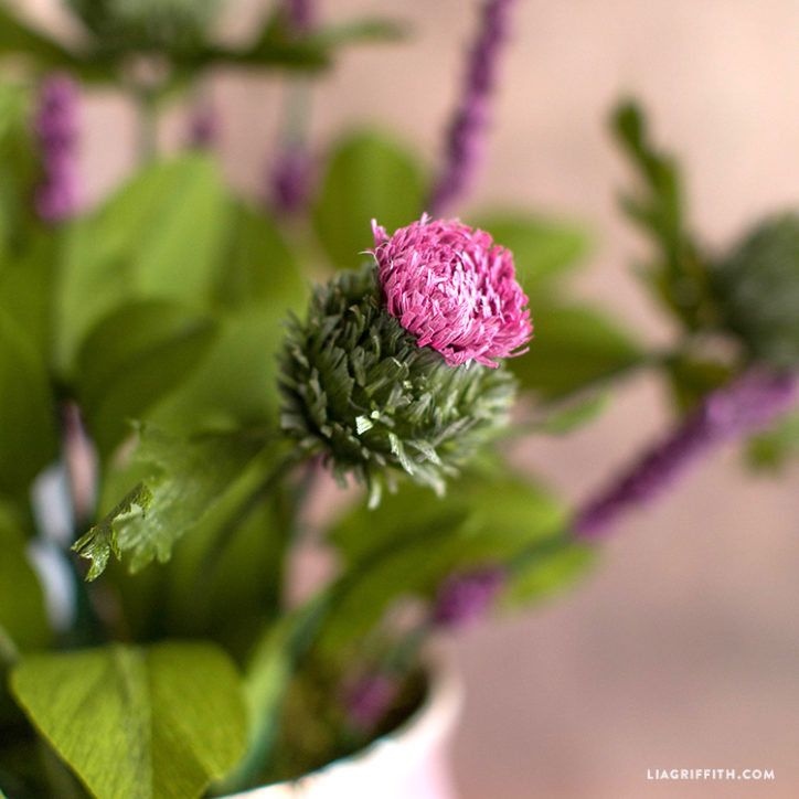 Craft a Beautiful Crepe Paper Thistle with Fringing