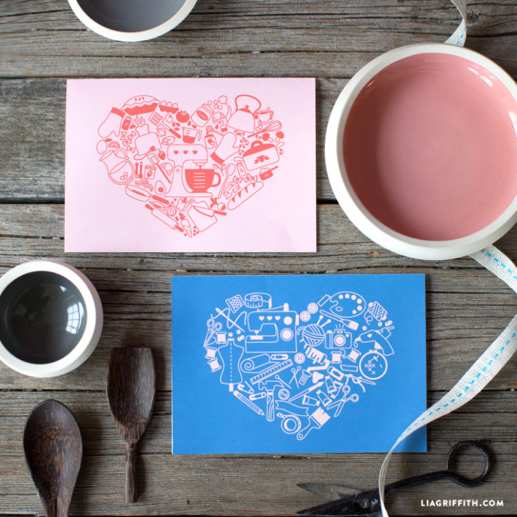 Download and Print a Cooking Love Printable Greeting Card