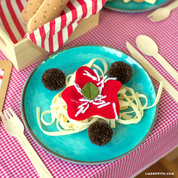 Create an Easy Felt Pasta Play Food Set for Your Kids
