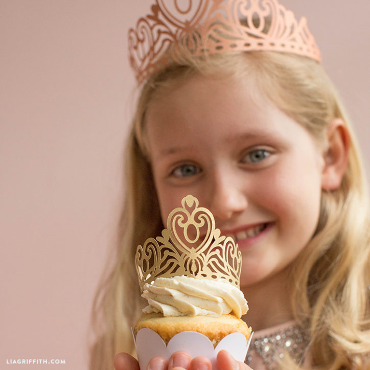 Papercut Princess Crown & Cupcake Toppers for the Royal Wedding