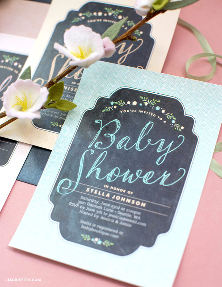 Download and Print Vintage Dot Shower Invitations