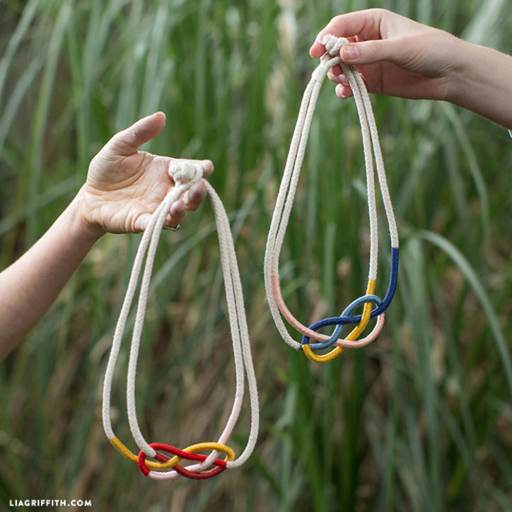 Macrame Knots Rope Necklace DIY Tutorial - Lia Griffith