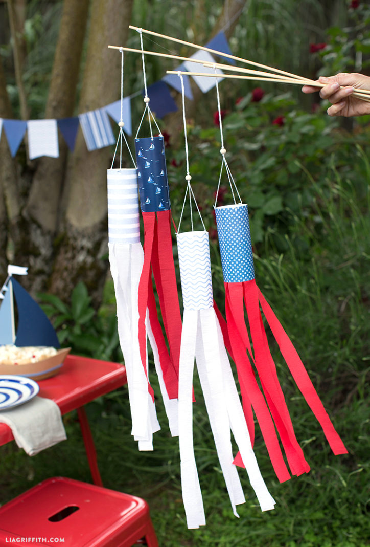 DIY Projects for Kids: Make These Patriotic Crepe Paper Windsocks!