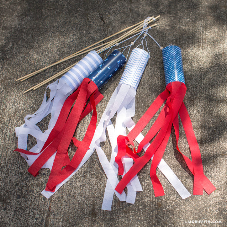 DIY Projects for Kids: Make These Patriotic Crepe Paper Windsocks!
