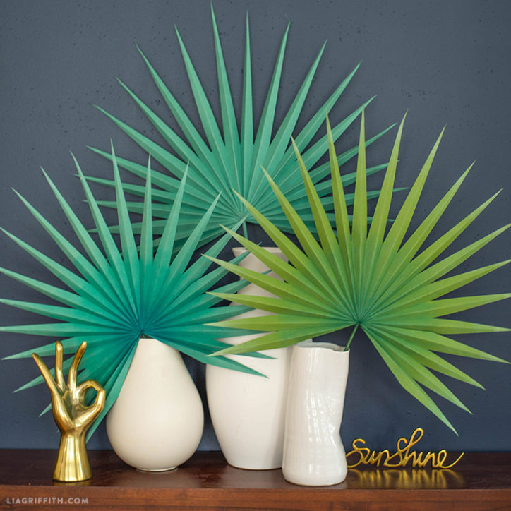 Create Your Own Large Paper Fan Palm for Summer