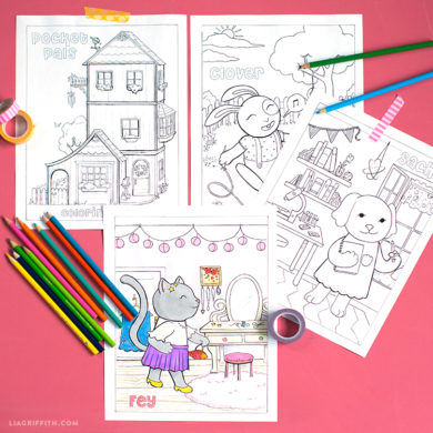 Print a Set of Pocket Pal Coloring Pages For Your Kids