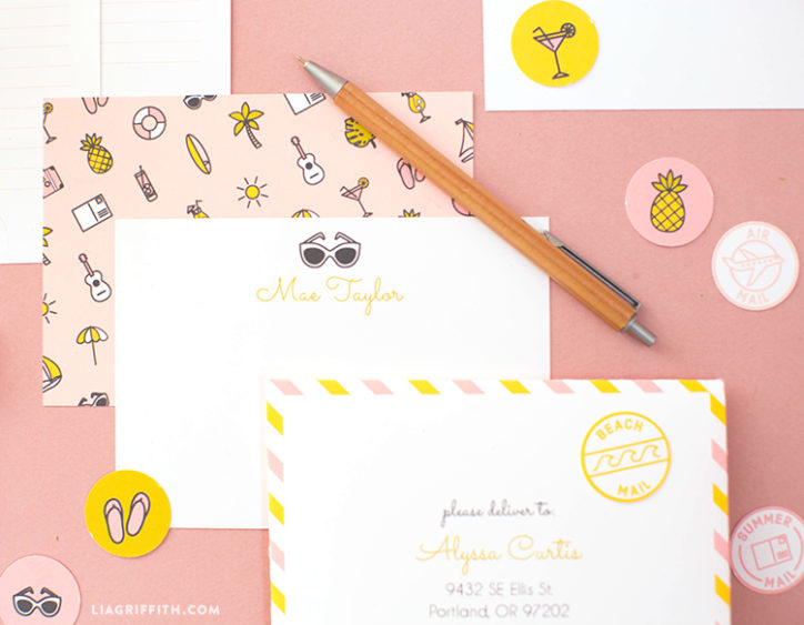 Personalized Stationery and Stickers for Summertime