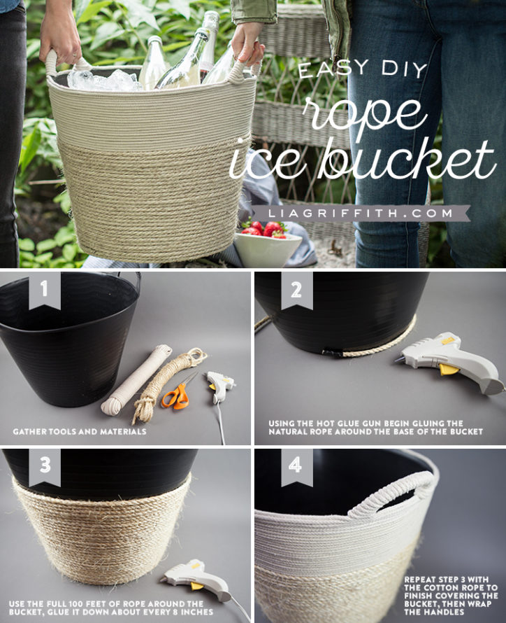 Keep Cool This Summer With This Easy DIY Rope Drink Bucket!