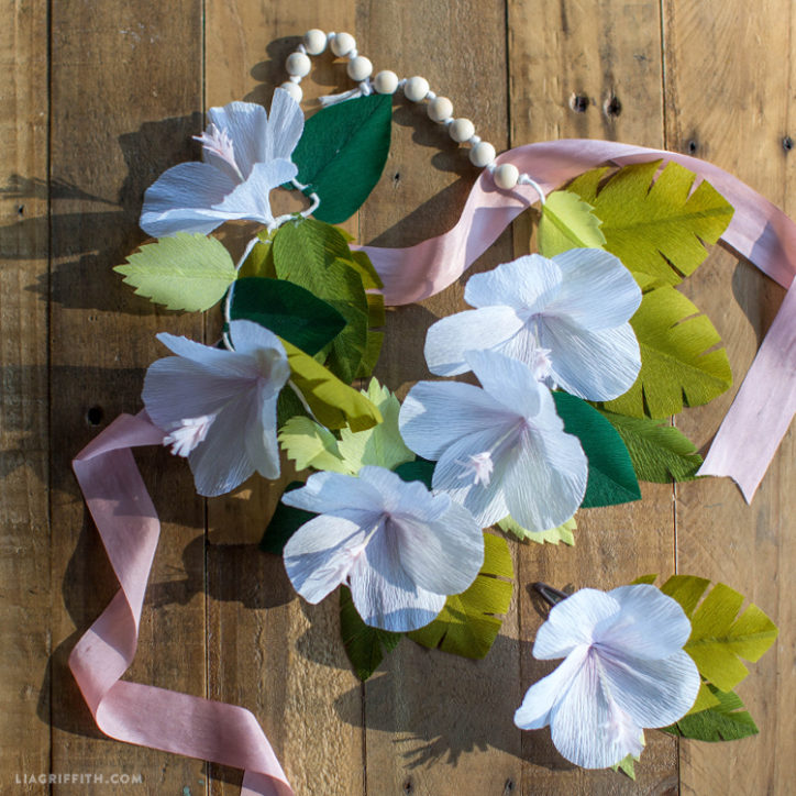 Make This Island-Inspired Crepe Paper Tropical Hibiscus Lei!