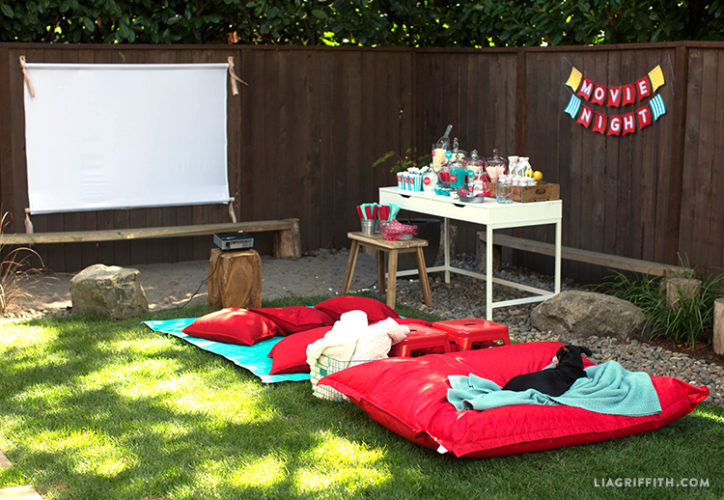 Easy DIY Outdoor Movie Screen - Lia Griffith