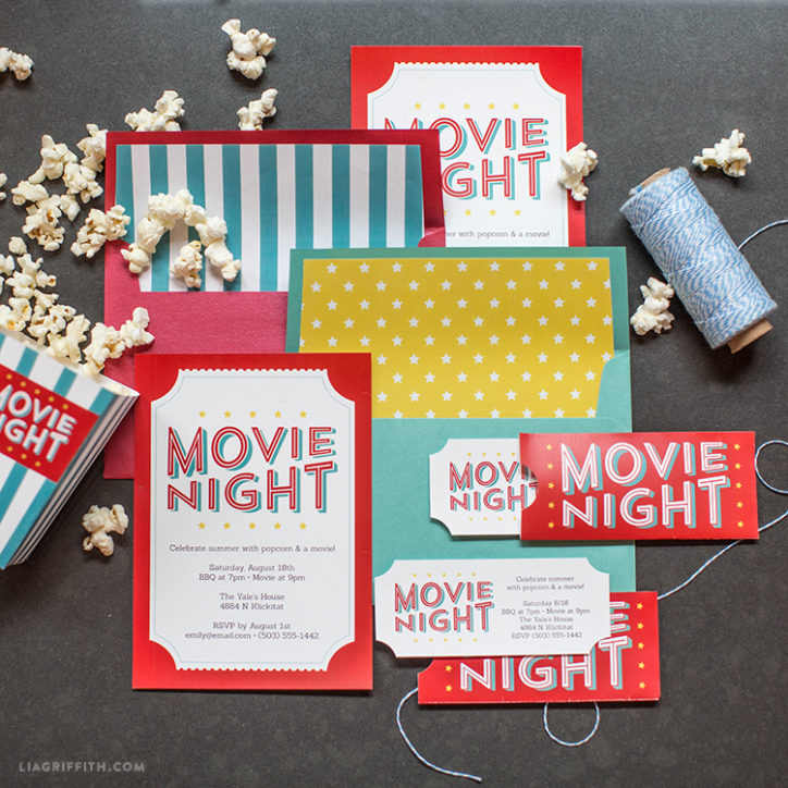 Free Printable Invitations for Your Next Outdoor Movie Night!