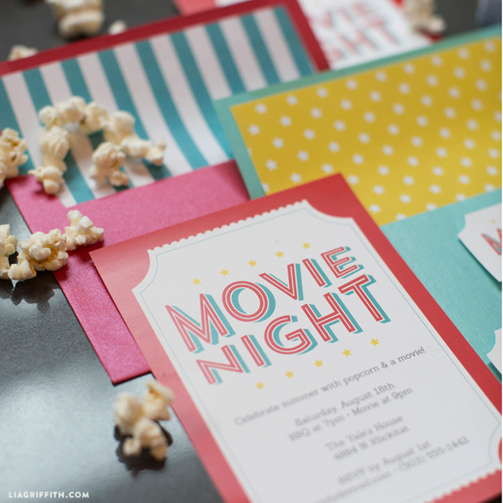 Free Printable Invitations for Your Next Outdoor Movie Night!