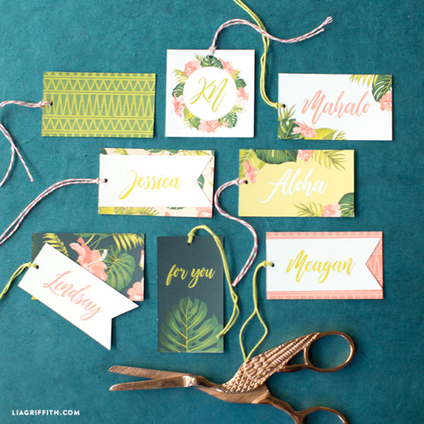 Customize This Tropical Gift Tag Template for All Your Summer Parties!