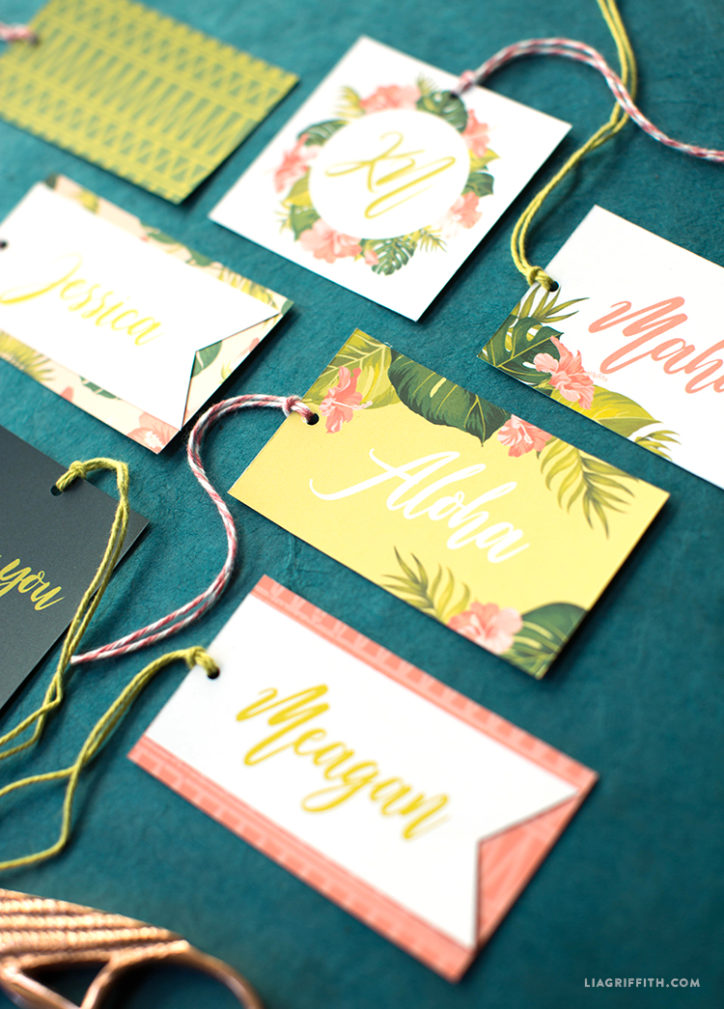 Customize This Tropical Gift Tag Template for All Your Summer Parties!