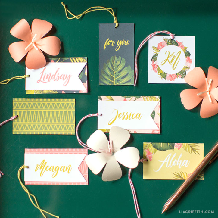 Customize This Tropical Gift Tag Template for All Your Summer Parties!