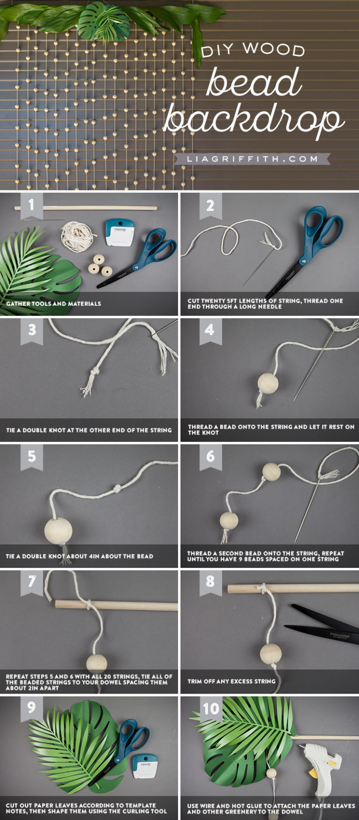 Craft the Ultimate Bridal Shower with This Wood & Bead Backdrop!