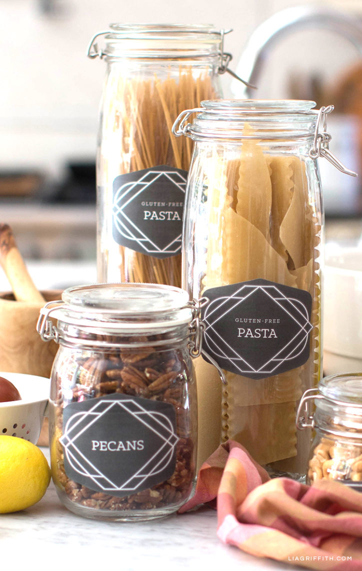 Edit, Print, and Stick! Get These Modern Pantry Labels - Lia Griffith