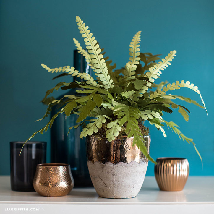 DIY Double-Sided Crepe Paper Fern Plant - Lia Griffith