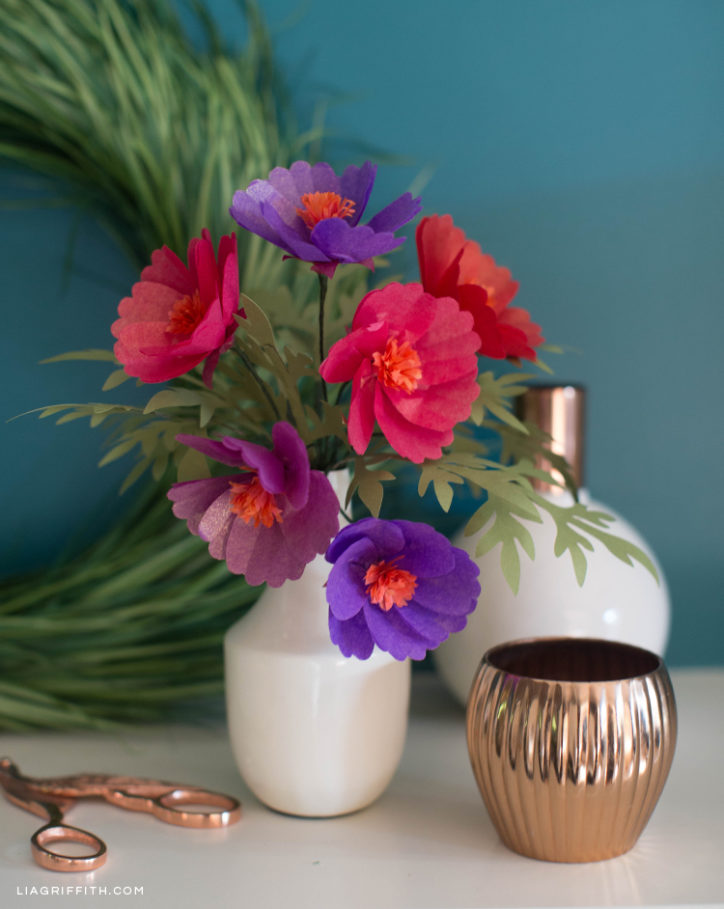 Making Tissue Paper Cosmos Flowers - Lia Griffith
