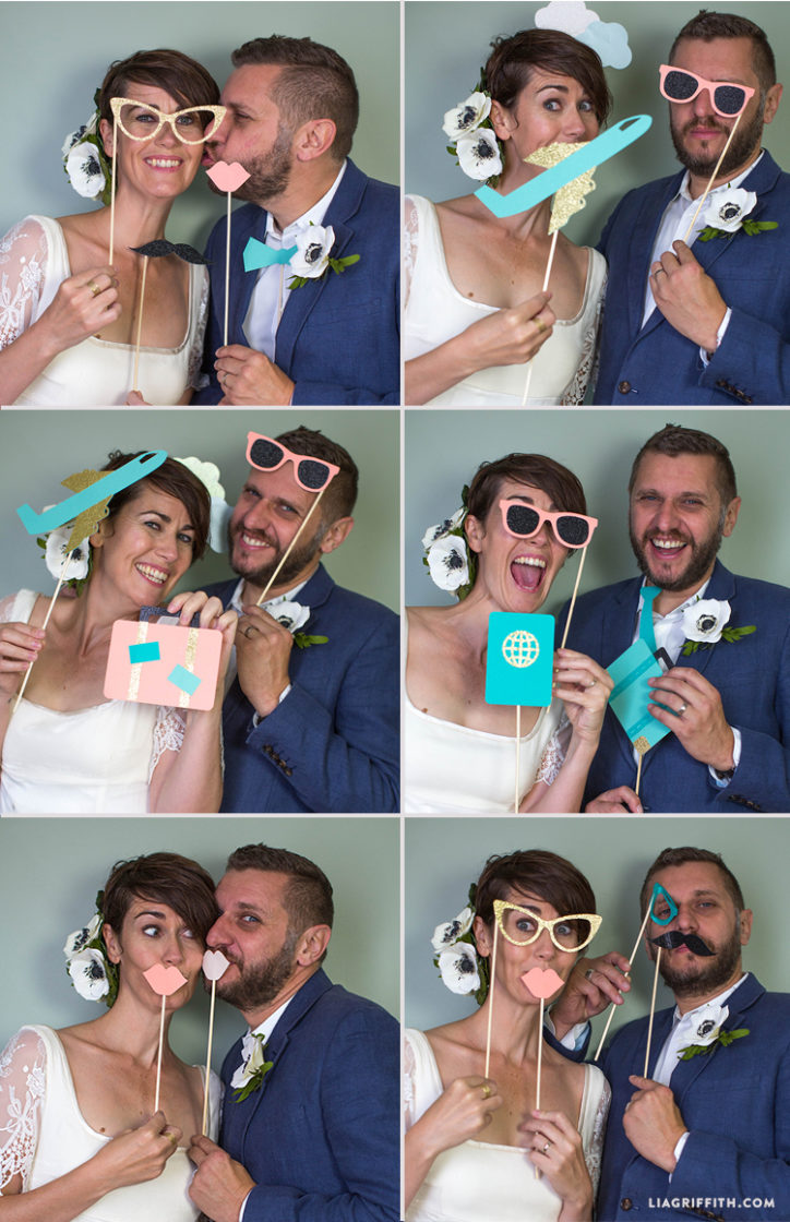 DIY Travel Theme Easy Papercut Photo Booth Props