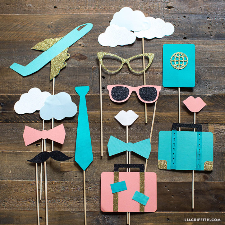 DIY Travel Theme Easy Papercut Photo Booth Props
