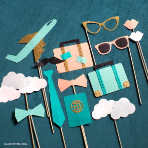DIY Travel Theme Easy Papercut Photo Booth Props