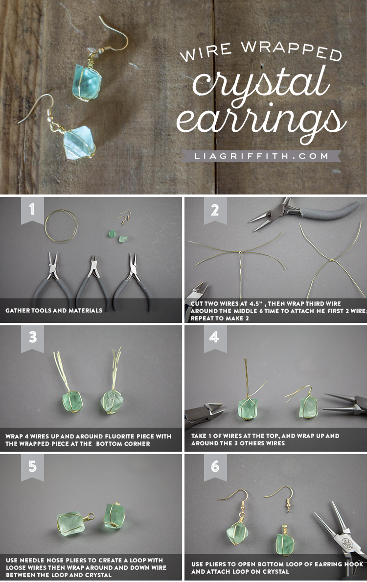 Easy Tutorial for Making Wire Wrapped Crystal Earrings