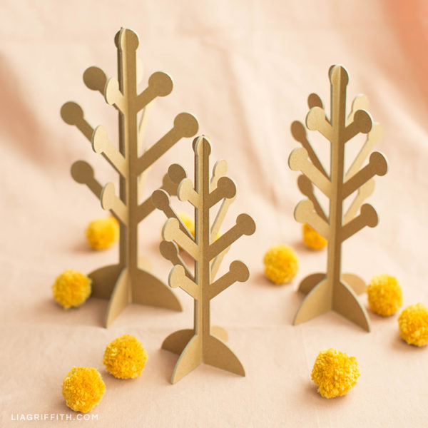 Easy DIY: Scandinavian-Style 3D Paper Trees - Lia Griffith