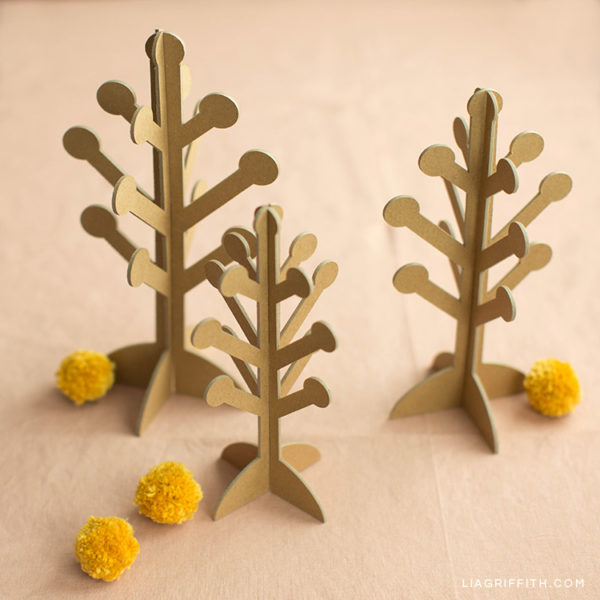 Easy DIY: Scandinavian-Style 3D Paper Trees - Lia Griffith