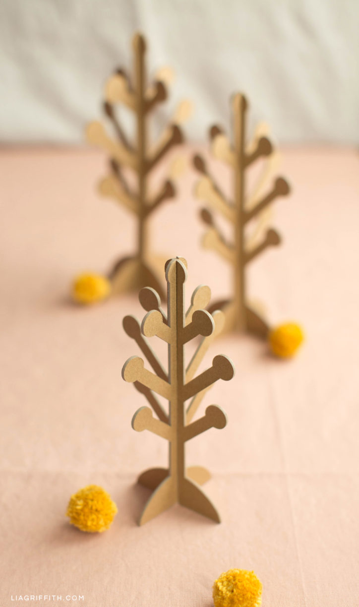 Easy DIY: Scandinavian-Style 3D Paper Trees - Lia Griffith