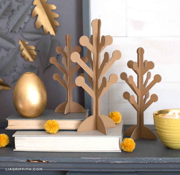 Easy DIY: Scandinavian-Style 3D Paper Trees - Lia Griffith