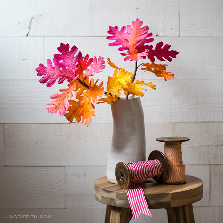 Beautiful Ombré Oak Leaf Branches for Fall - Lia Griffith