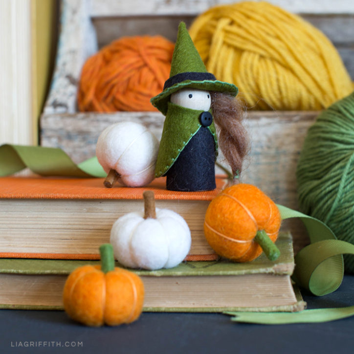 How to Make Mini Felt Pumpkins for Fall - Lia Griffith