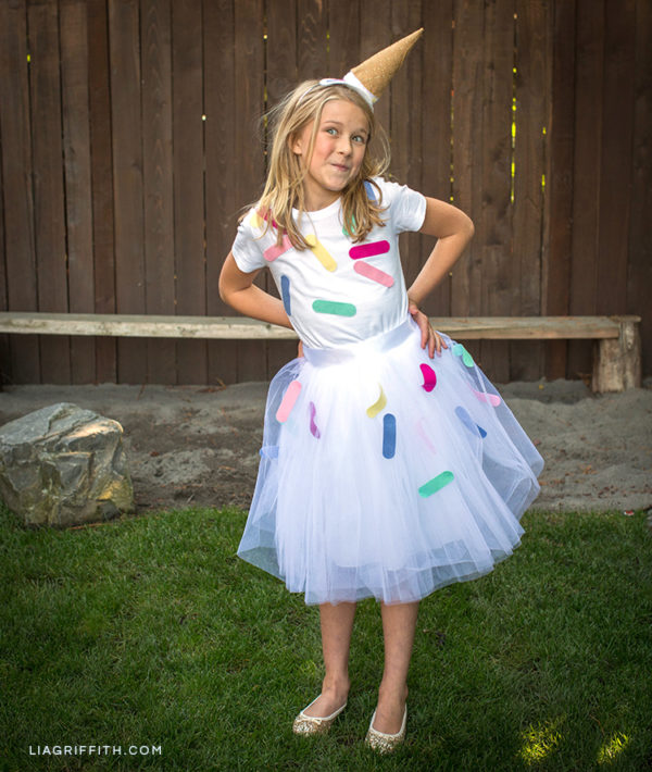 DIY Ice Cream Cone Costume for Halloween - Lia Griffith