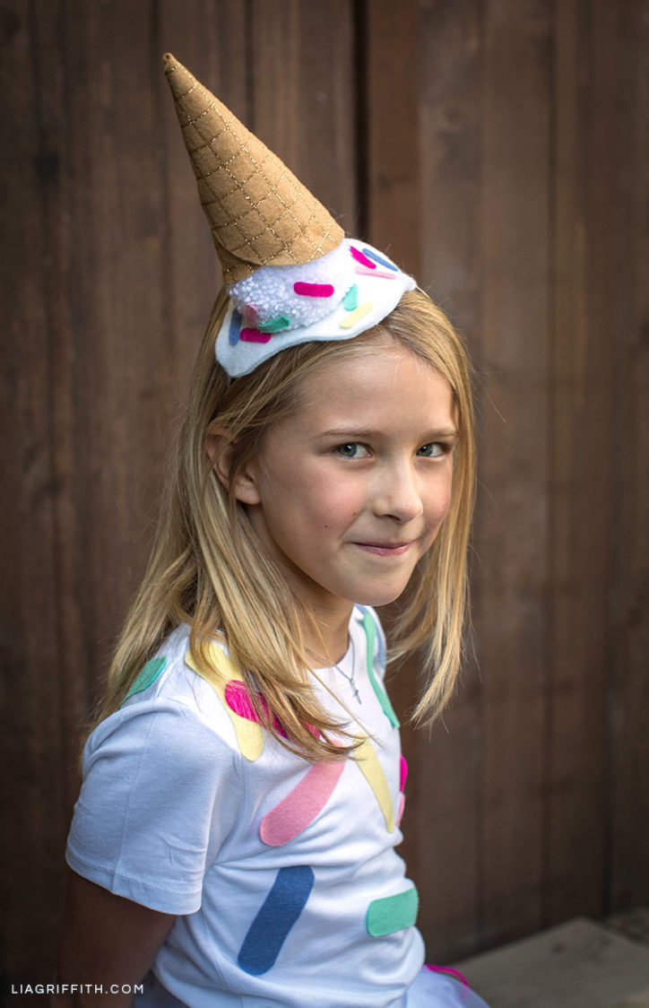 DIY Ice Cream Cone Costume for Halloween - Lia Griffith