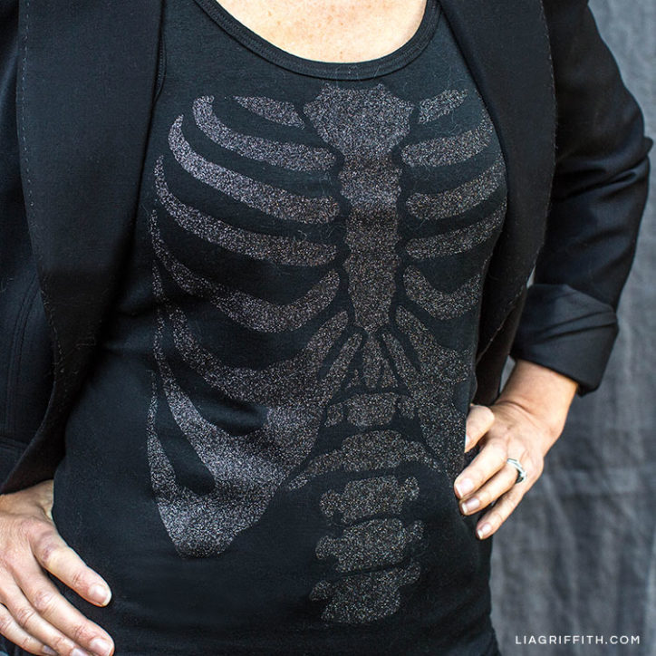 Simple Iron-on Design for DIY Skeleton Top - Lia Griffith