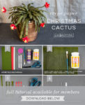How to Make a Crepe Paper Christmas Cactus - Lia Griffith