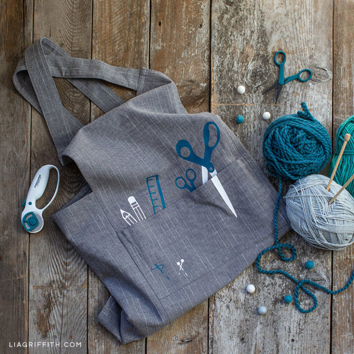 Cute DIY Craft Apron with Iron-on Designs - Lia Griffith