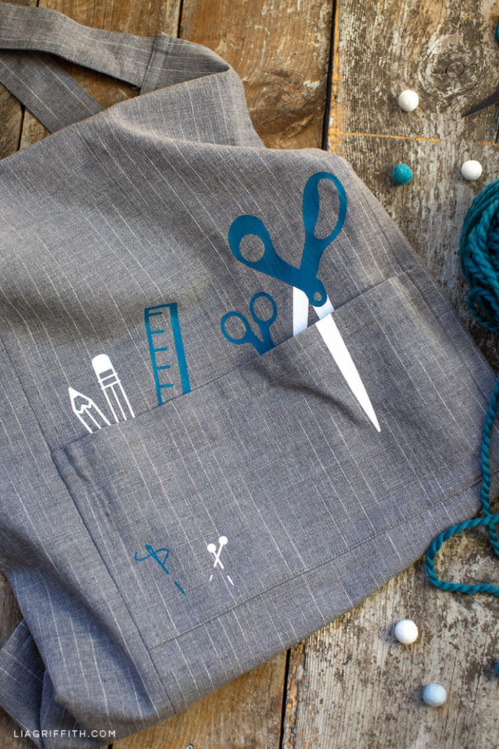 Cute DIY Craft Apron with Iron-on Designs - Lia Griffith
