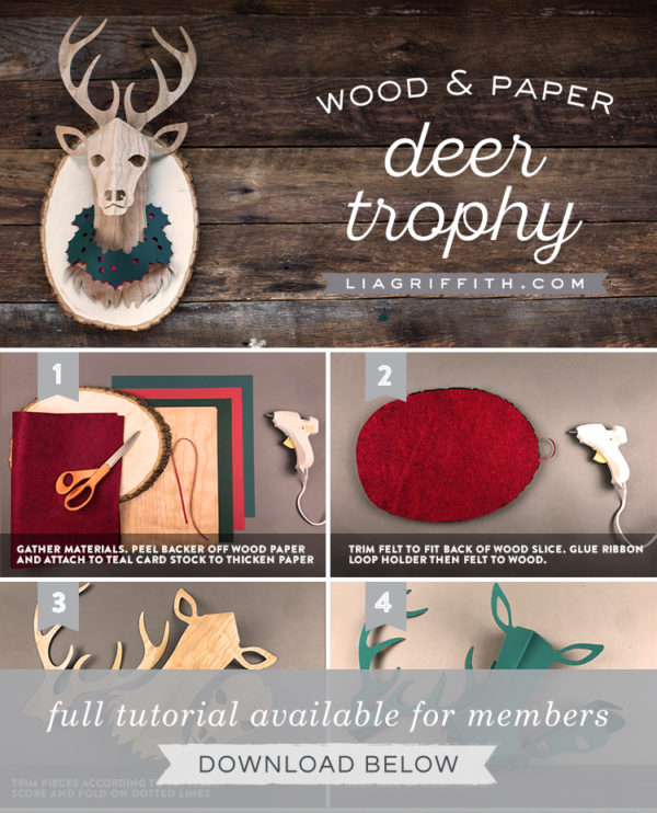 DIY Paper Deer Head - Lia Griffith